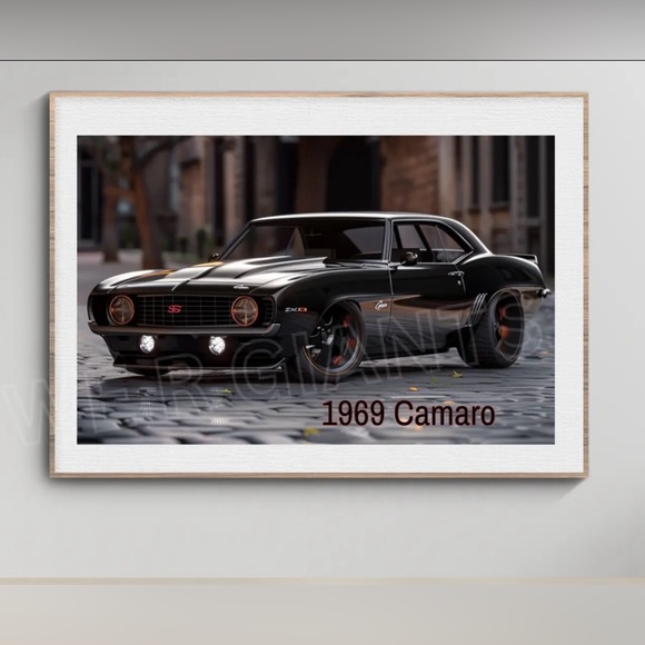 Art | 1969 Camaro Ss Poster 11x17 Print Classic Car Camaro Muscle Cars ...